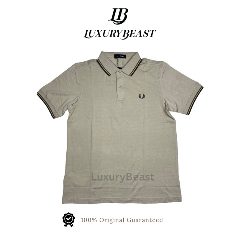 Jual Fred Perry Nutflake Field Green Polo T-Shirt Oatmeal | Shopee ...