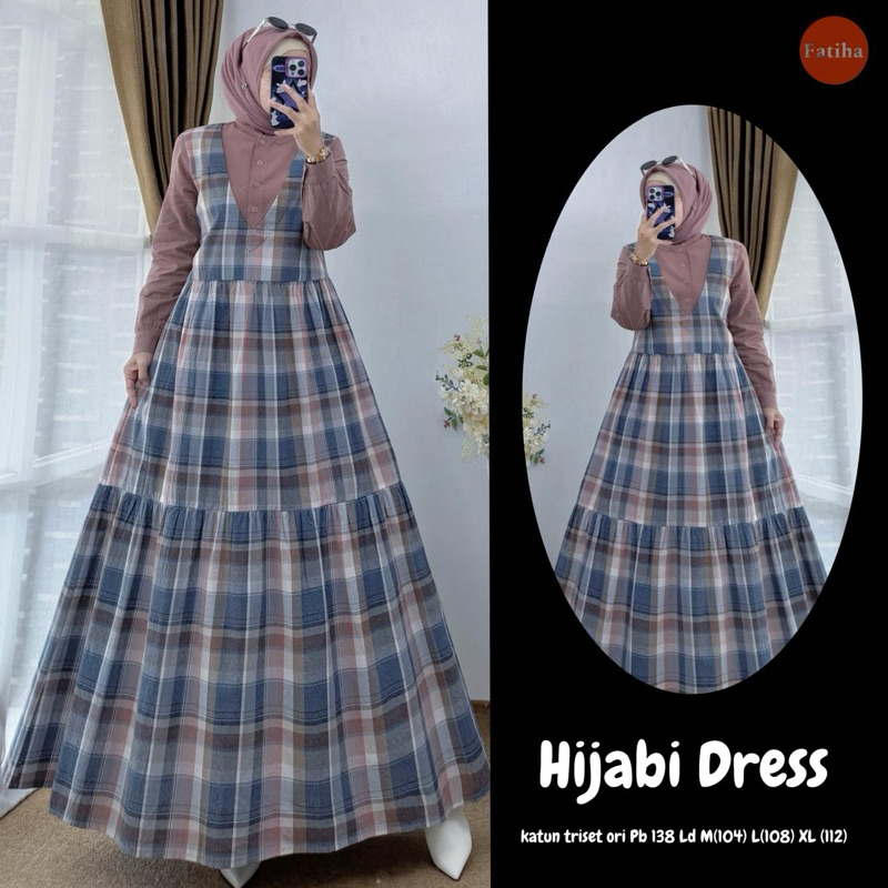 Jual Dress katun triset terbaru hijabi dress gamis elegan adem original ...