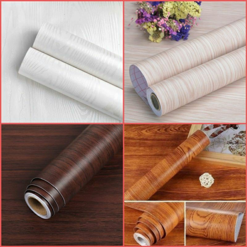 Jual Wallpaper panel sticker serat kayu alami stiker dinding mewah ...