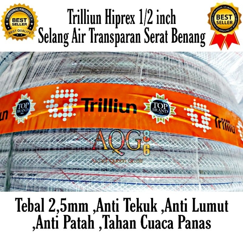Jual SELANG AIR BENANG TRILLIUN HIPREX 1/2 INCH HARGA 10 15 20 METER | Shopee Indonesia