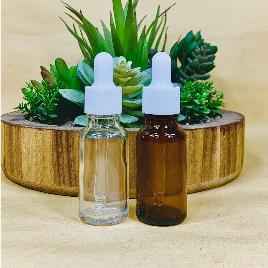 Jual Botol Kaca Pipet 20 ML Tebal - Ring Putih Smooth / Botol Kaca 20 ...