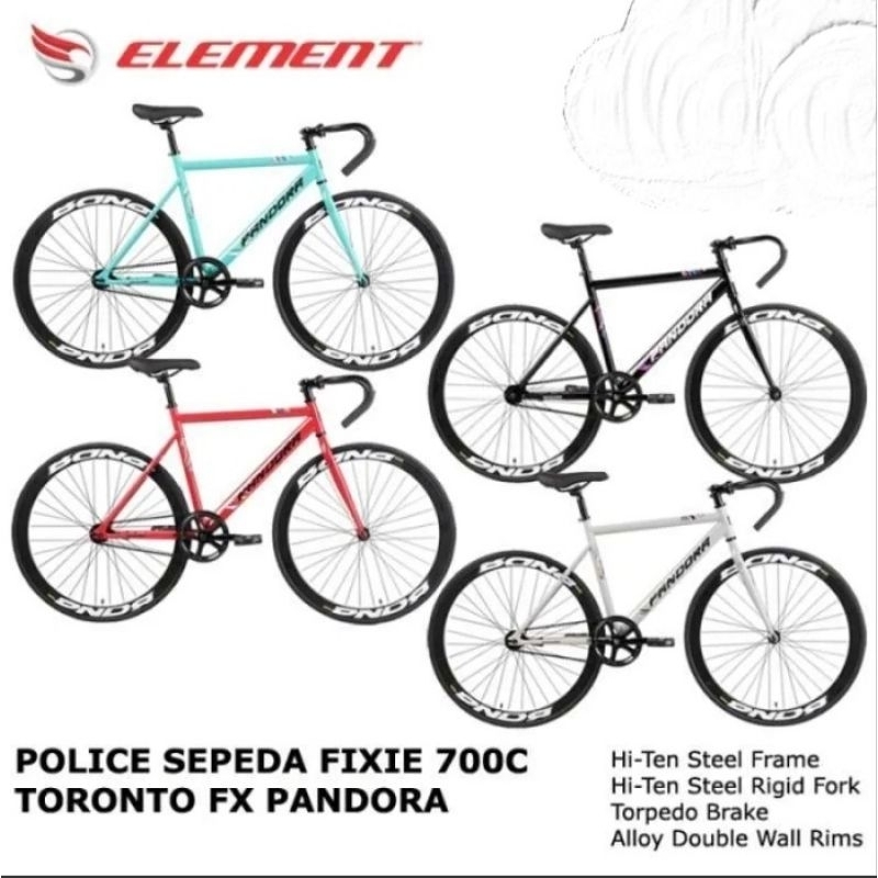 Jual SEPEDA ROADBIKE BALAP FIXIE ELEMENT POLICE TORONTO FX PANDORA 2025 ...