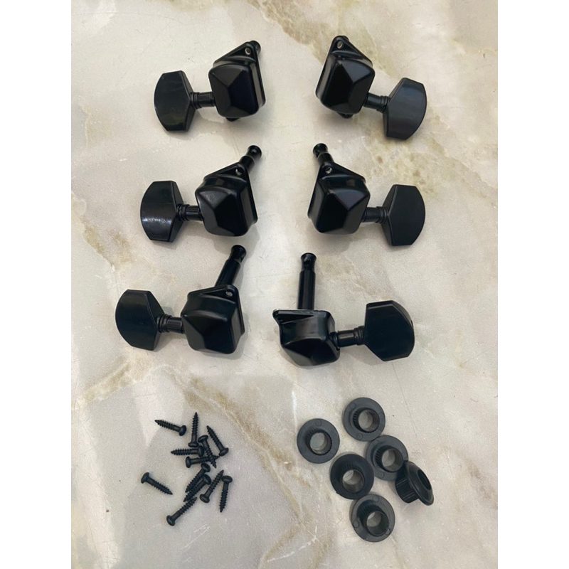 Jual Dryer gitar akustik kaleng hitam//puteran kaleng hitam lengkap ...