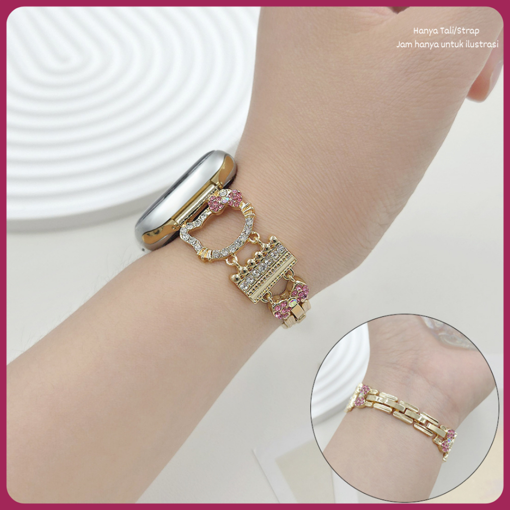 Jual Hello Kitty Diamond Metal Strap for ADVAN Smartwatch S1 S2 Pro SE1 ...