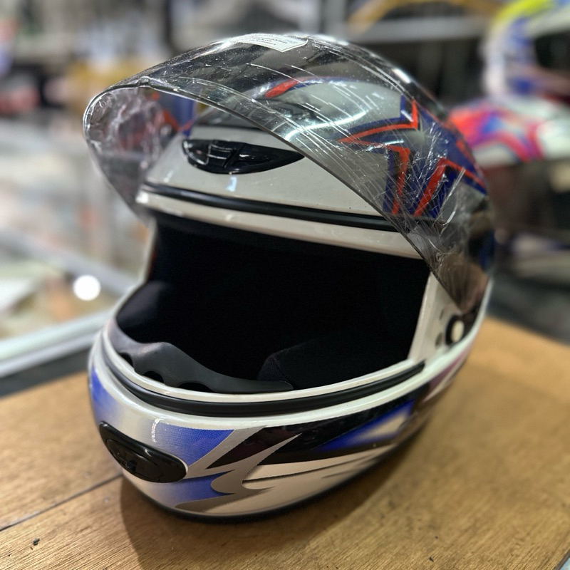 Jual Helm Full Face Index/Avex BS-7 Dewasa Import WHITE ORANGE | Shopee ...
