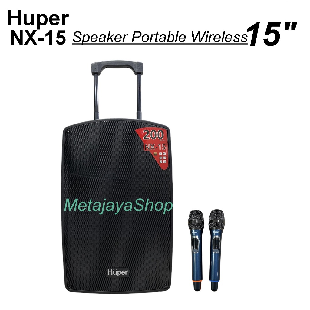 Jual Speaker Portable Huper NX-15 Speaker Trolley Huper 15 Inch ...