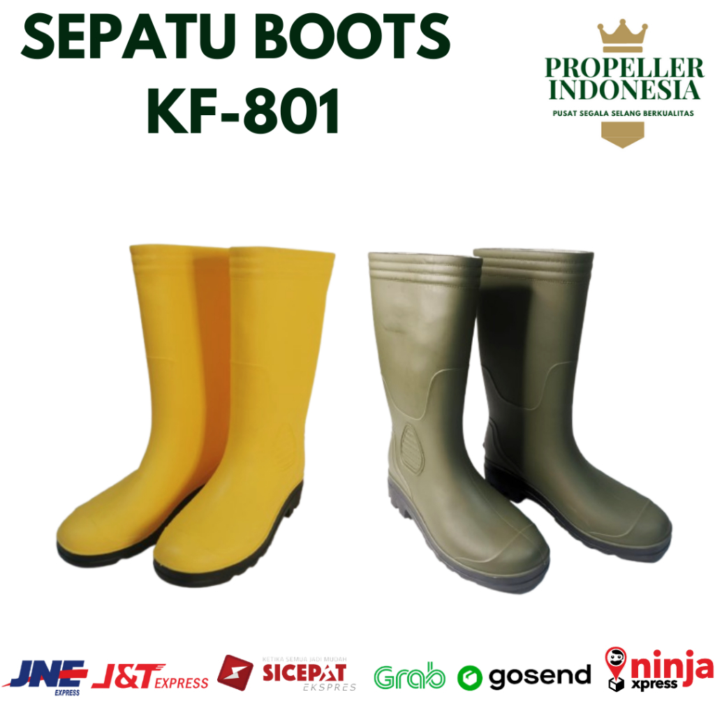 Jual Sepatu Boots Pria Panjang Tinggi Sepatu Sawah Boot Petani Karet ...