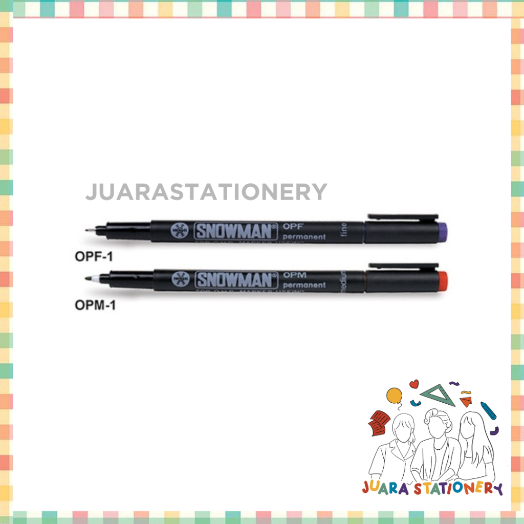 Jual Spidol Snowman OHP OPF OPM / Spidol Metal Logam Kayu Kulit Kaca ...