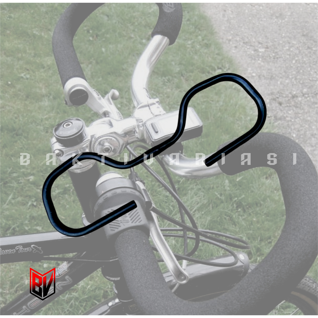 Jual Stang Kupu-kupu/ Butterfly Sepeda/Stang Touring Hitam Crome ...