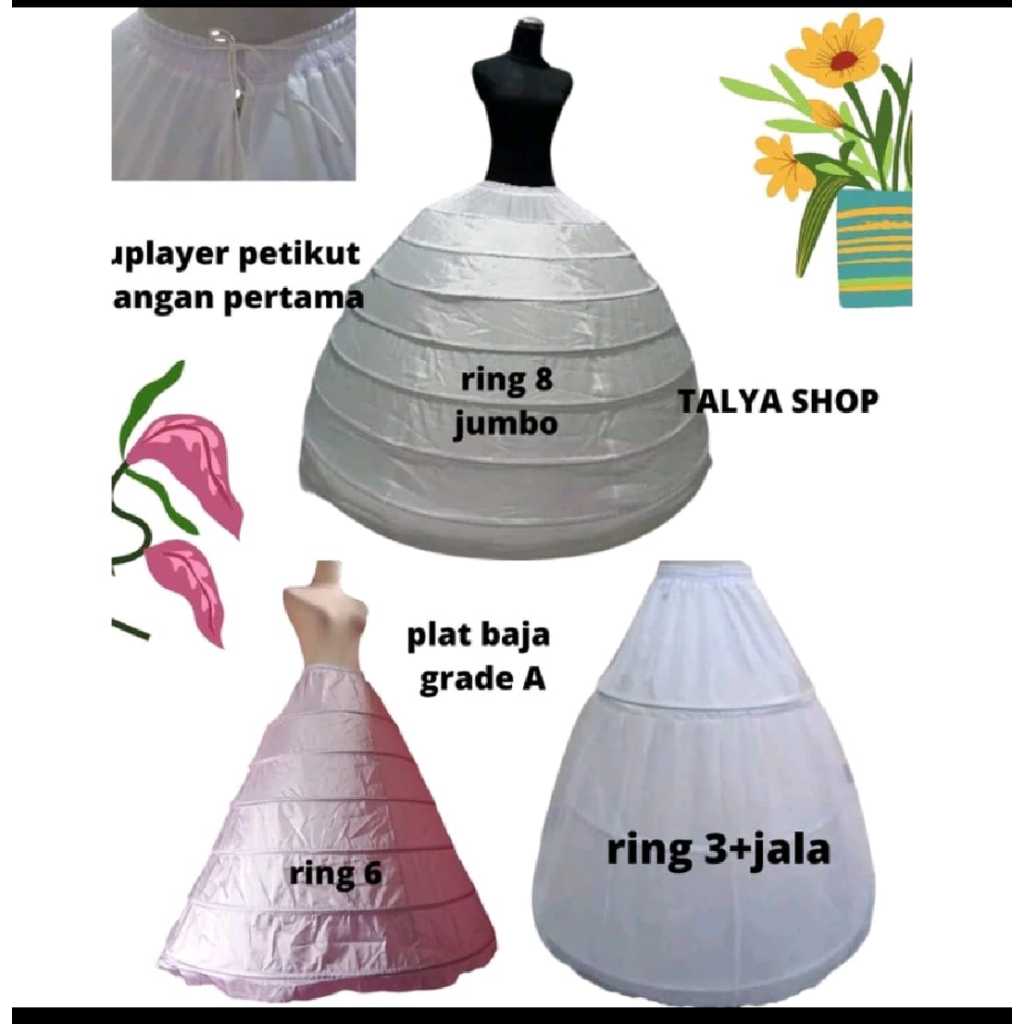 Jual Rok Pengantin Petikut Gaun Dalaman rok Super Jumbo Plat Baja Grade ...