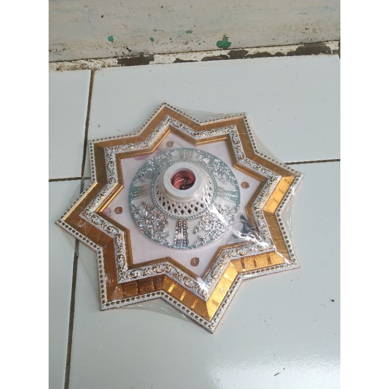 Jual fitting hias ornamen lampu plafon PVC 30x30cm | Shopee Indonesia