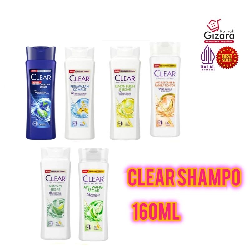 Jual CLEAR SHAMPOO LEMON FRESH dan APPLE 160ML SHAMPO SAMPO All Varian ...