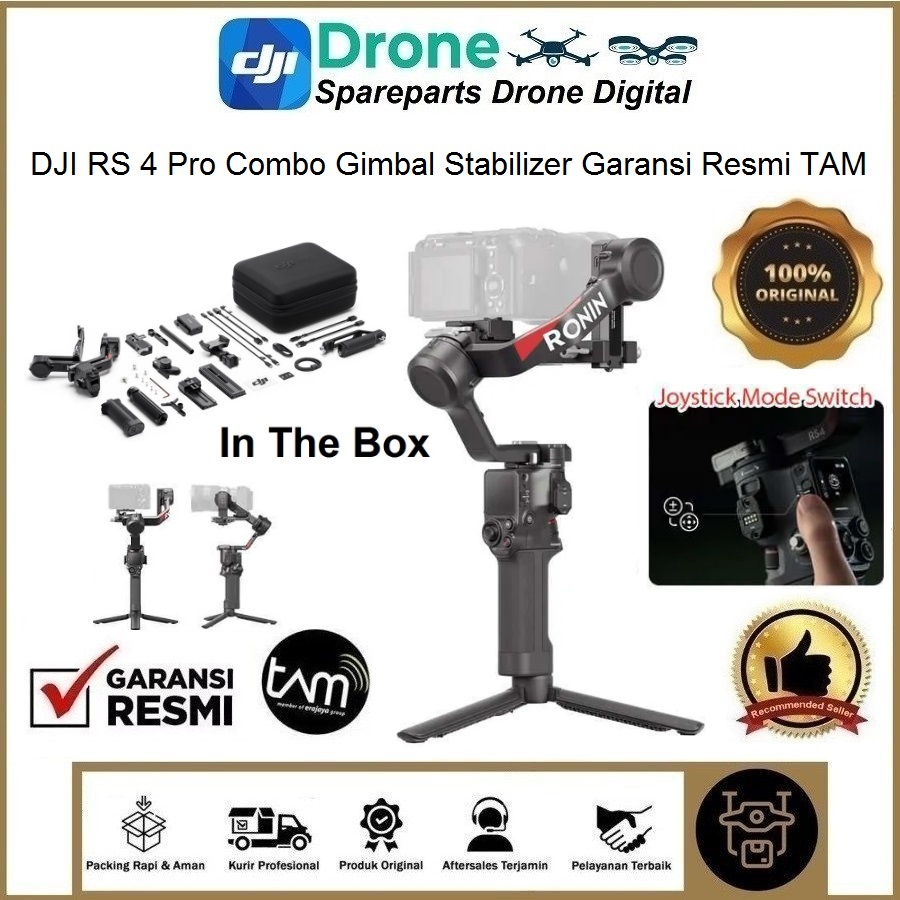 Jual DJI RS 4 Pro Combo Gimbal Stabilizer New Original Garansi Resmi TAM DJI RS 4 Pro Combo ...