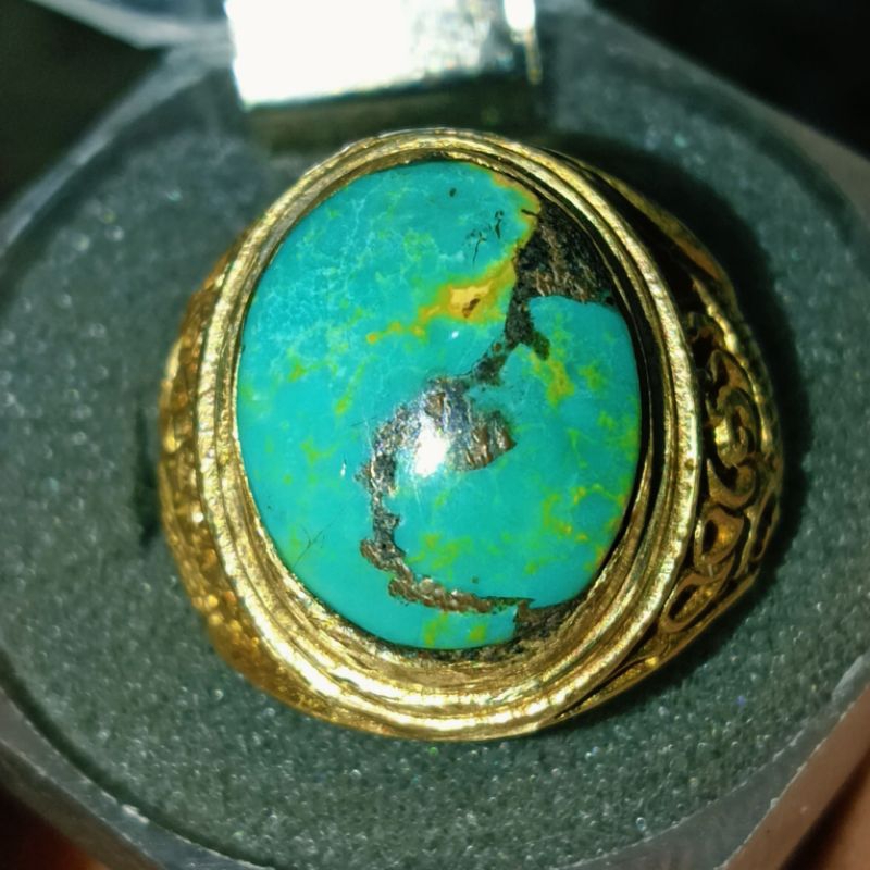 Jual Batu Pirus Persia Motif Yin&Yang Cantik Natural | Shopee Indonesia