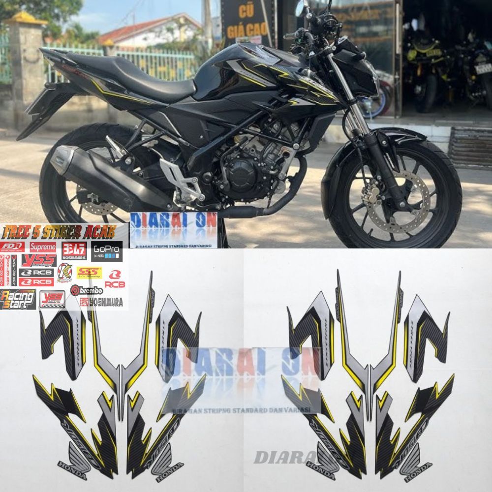 Jual Stiker Striping Honda CB150r 2017 2018 - CB 150 R CB 150R Kuning ...