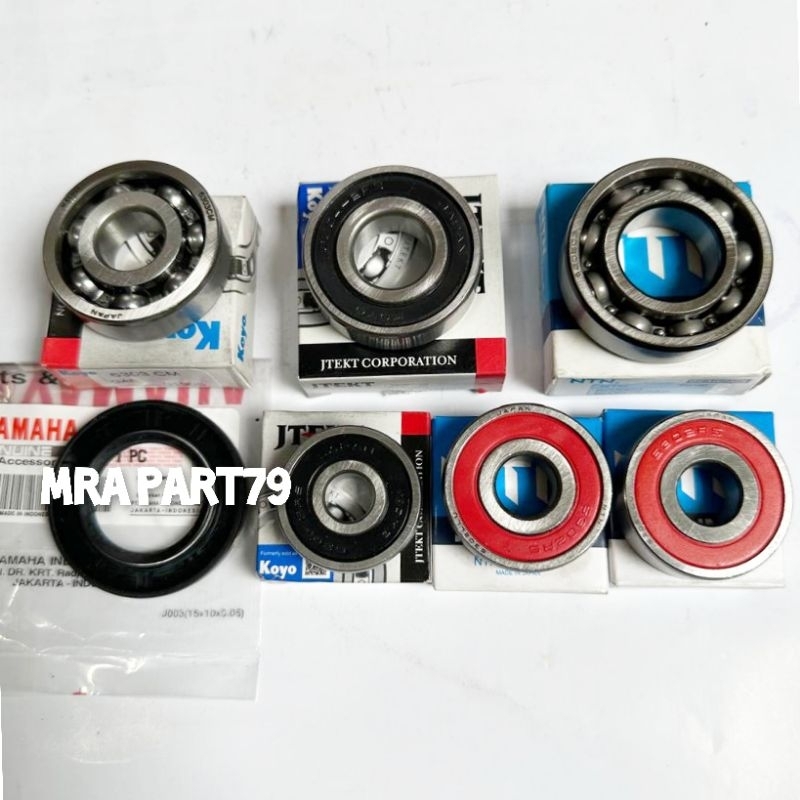 Jual Bearing Laher rasio set 6PCH KOYO NTN+Sil roda belakang 2DP N max 155 Old Aerox 155 Old ...