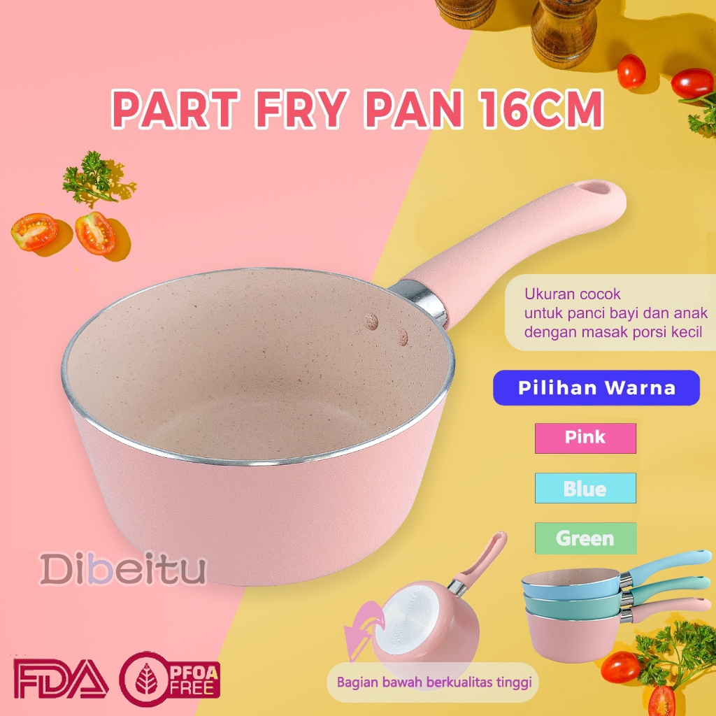 Jual 14/16Cm Panci Teflon Panci Susu Sauce Pot Mini Anti Lengket Panci ...