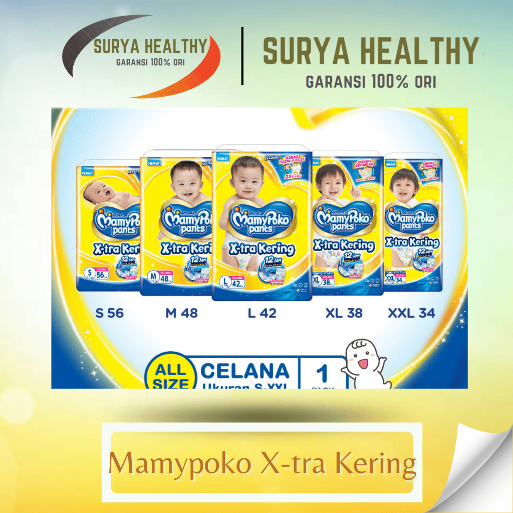 Jual MAMYPOKO PANTS XTRA KERING STANDAR S56 M48 L42 XL38 XXL34 POPOK CELANA S 56 M 48 L 42 XL 38 ...