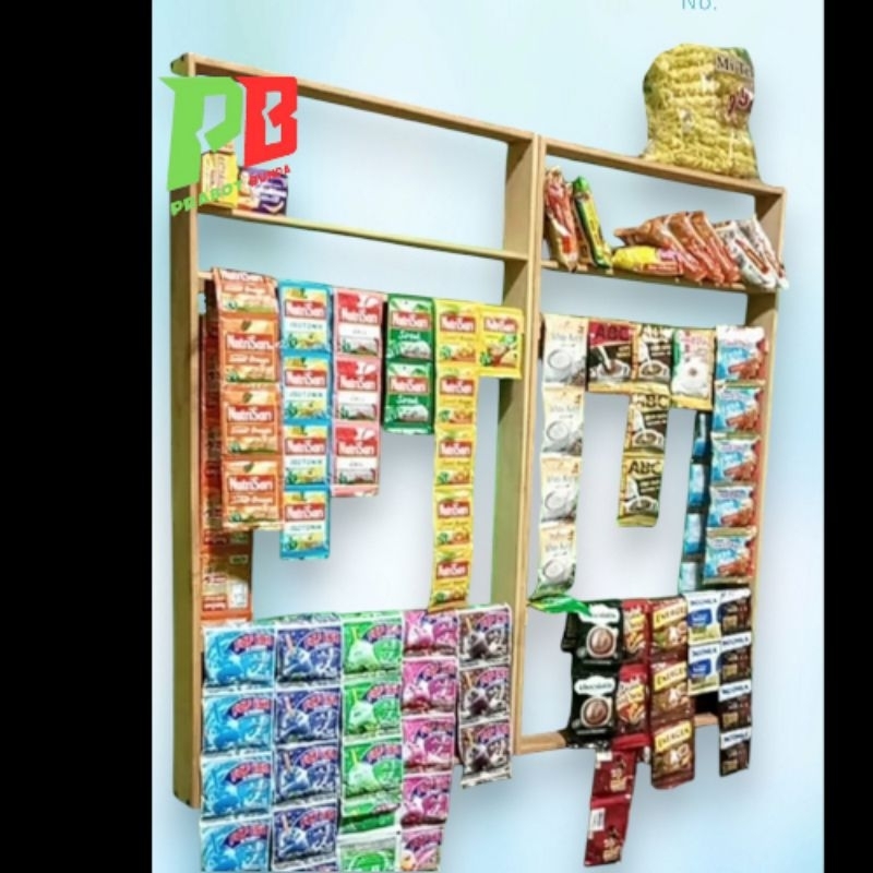 Jual Rak jajanan tempel dinding/rak kopi/rak jualan | Shopee Indonesia