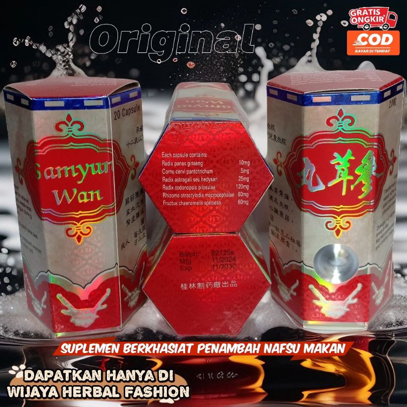 Jual Samyun Wan Gold Kilat Original Penggemuk Badan isi 20 kapsul ...