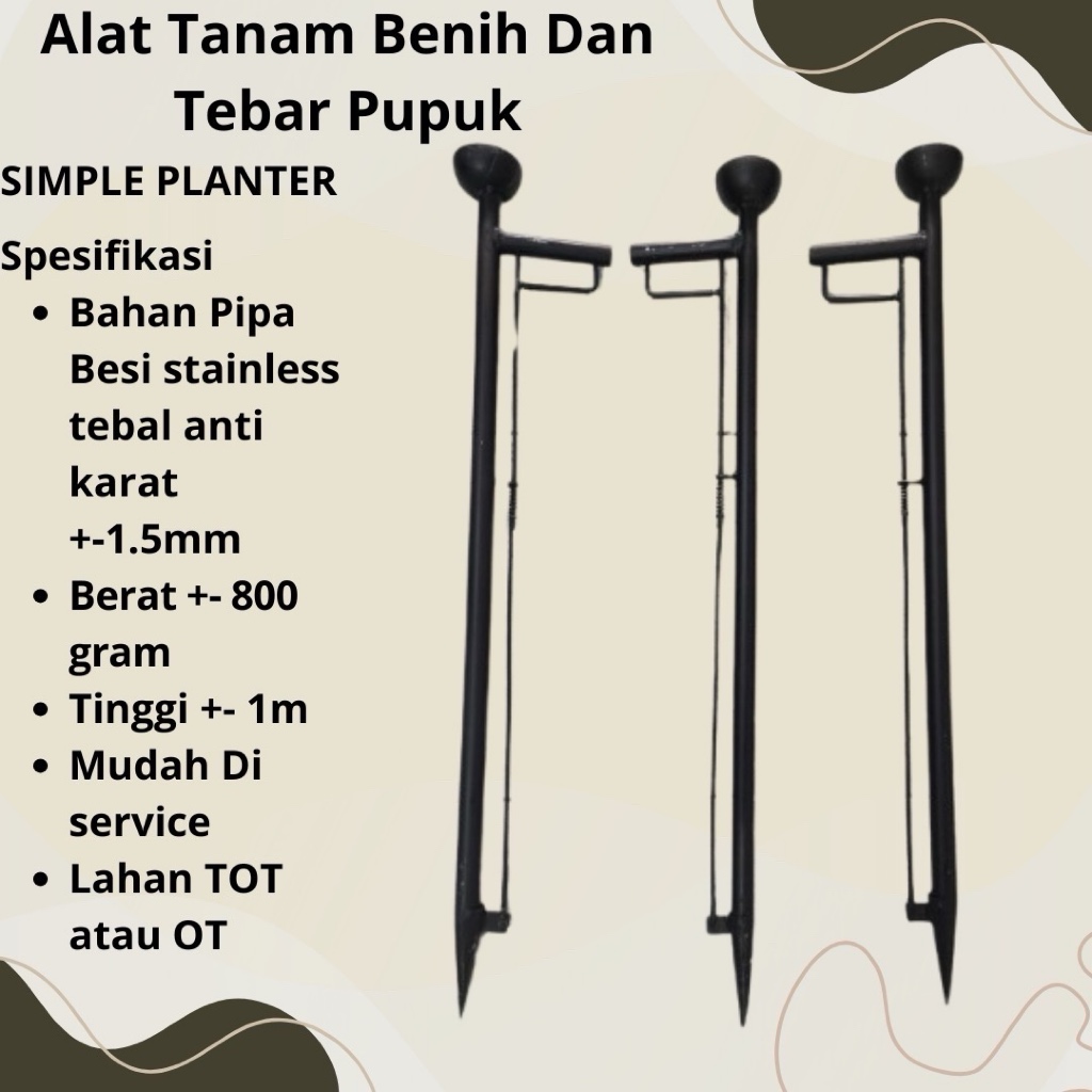 Jual Alat Tanam Benih Simple Planter Bahan Pipa Stainless | Shopee ...