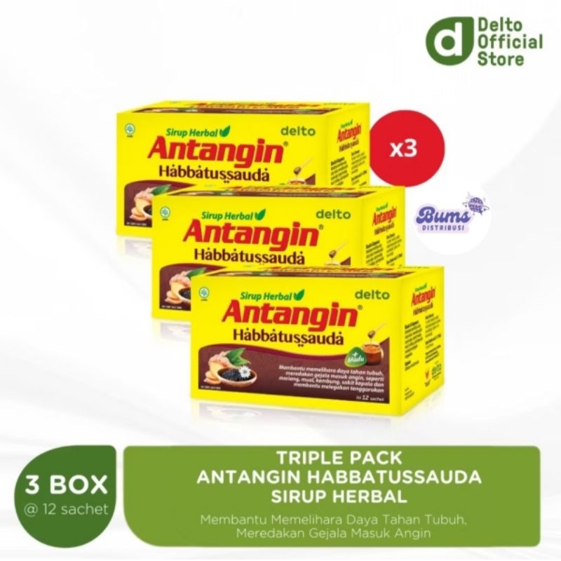 Jual Paket 3 Box Antangin Habatusauda @ 1box isi 12 Sachet Kemasan ...