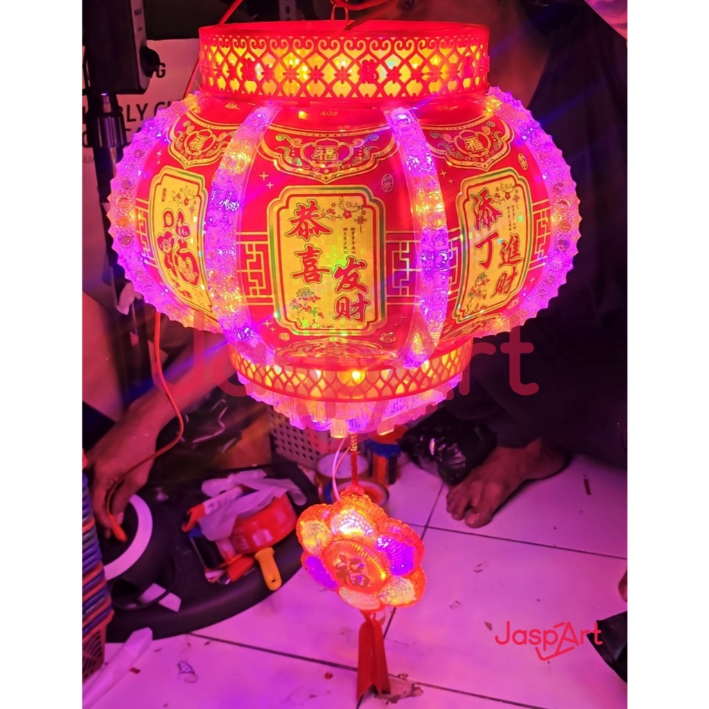 Jual Lampion Lampu LED Putar Imlek 2025 Lampion Puter Terbaru Kristal ...