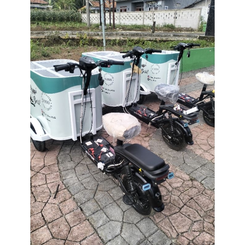 Jual GEROBAK SEPEDA LISTRIK DENGAN KANOPI | Shopee Indonesia