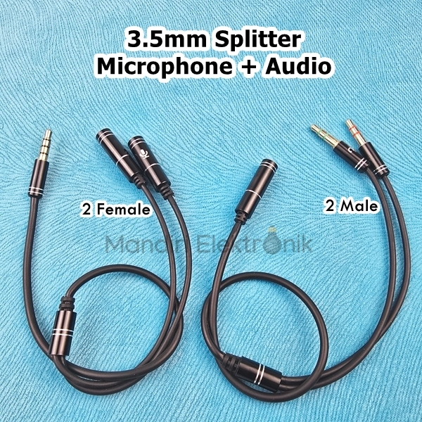 Jual Kabel Splitter Audio - Microphone Jack 3.5mm / Headphone Splitter ...