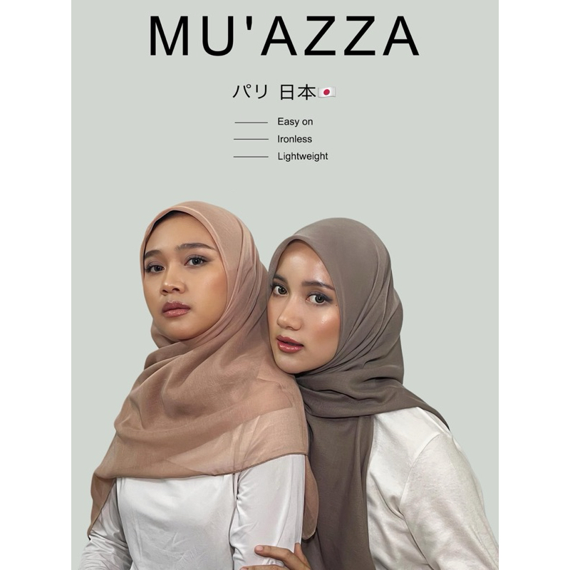 Jual MU'AZZA- Plain Paris Japan Original )Hijab Segi Empat Paris Japan ...