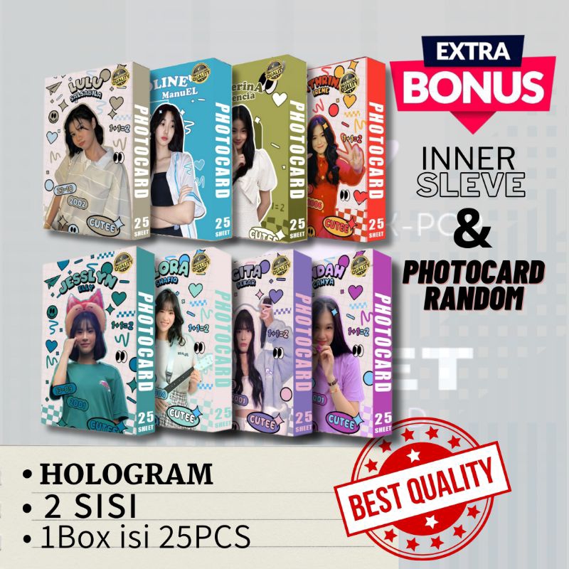 Jual Photocard Hologram Member Jkt48 - 2 sisi - 1 Box Isi 25 Pcs | Shopee Indonesia