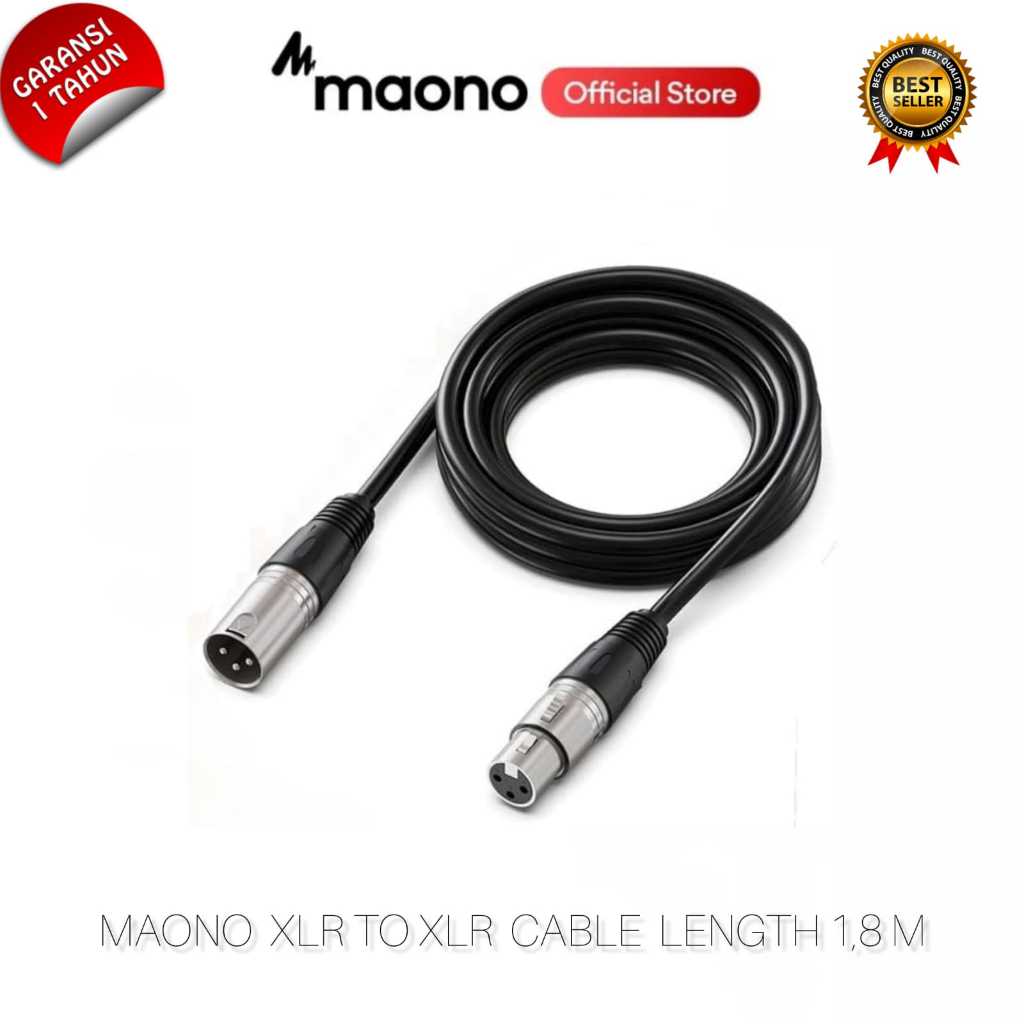Jual MAONO XLR 180 Microphone Audio Kabel 3 Pin XLR Male to Female High ...