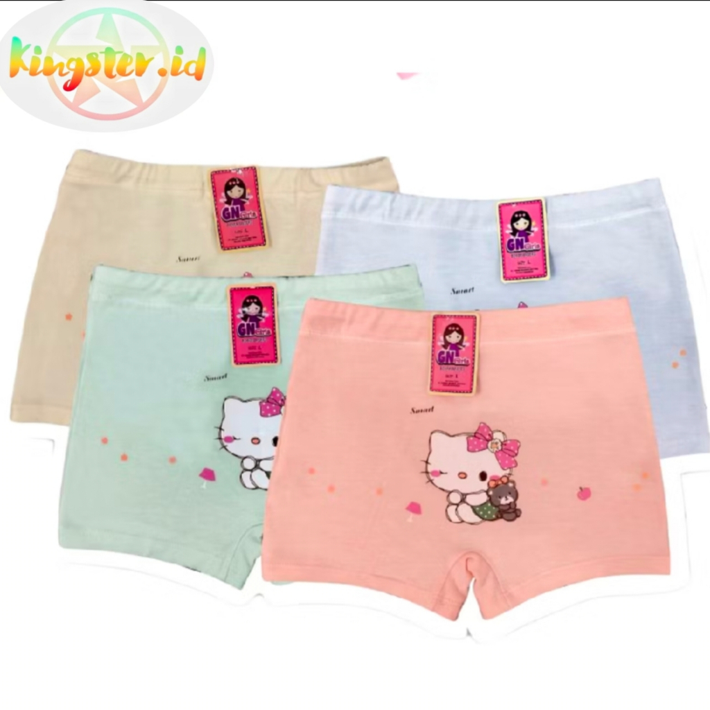 Jual ( 6 - 12 Pcs ) Boxer Anak Cewek Golden Nick / Pop Anak Aneka Motif ...