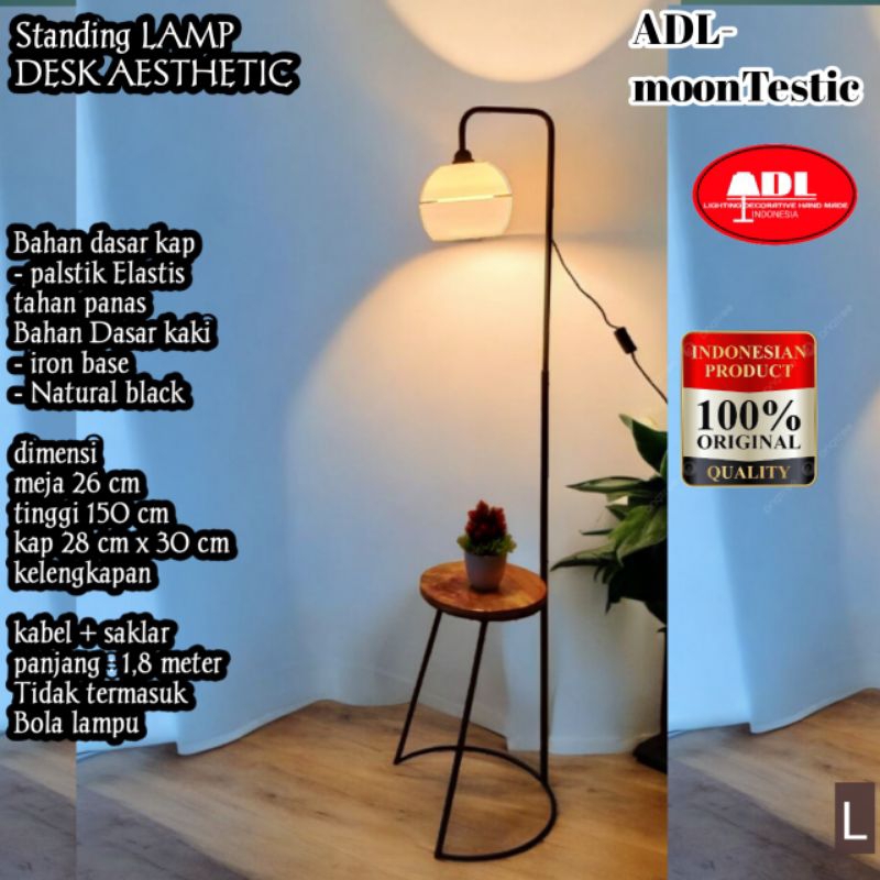 Jual Meja nakas multifungsi + lampu standing lampu dudut floor lamp ...