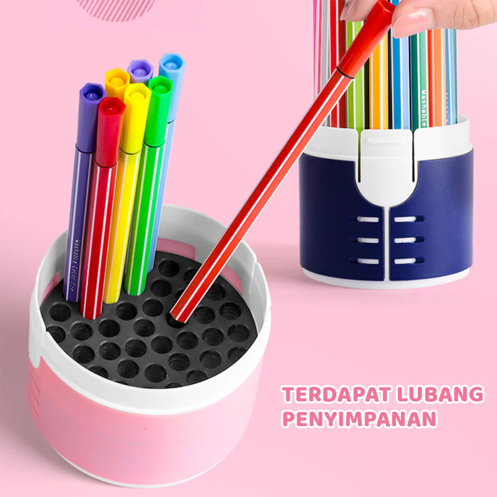 Jual Spidol Warna Warni 1 Set Hexagonal Watercolor Marker Pen Stabilo Pastel 12 dan 24 Warna ...