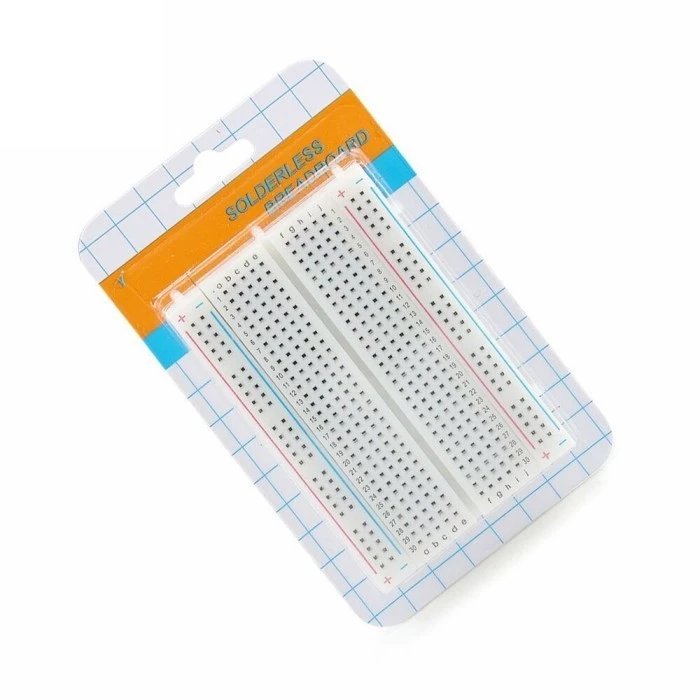 Jual Breadboard Mini Project Board 400 Hole Breadboard 400 Titik White ...