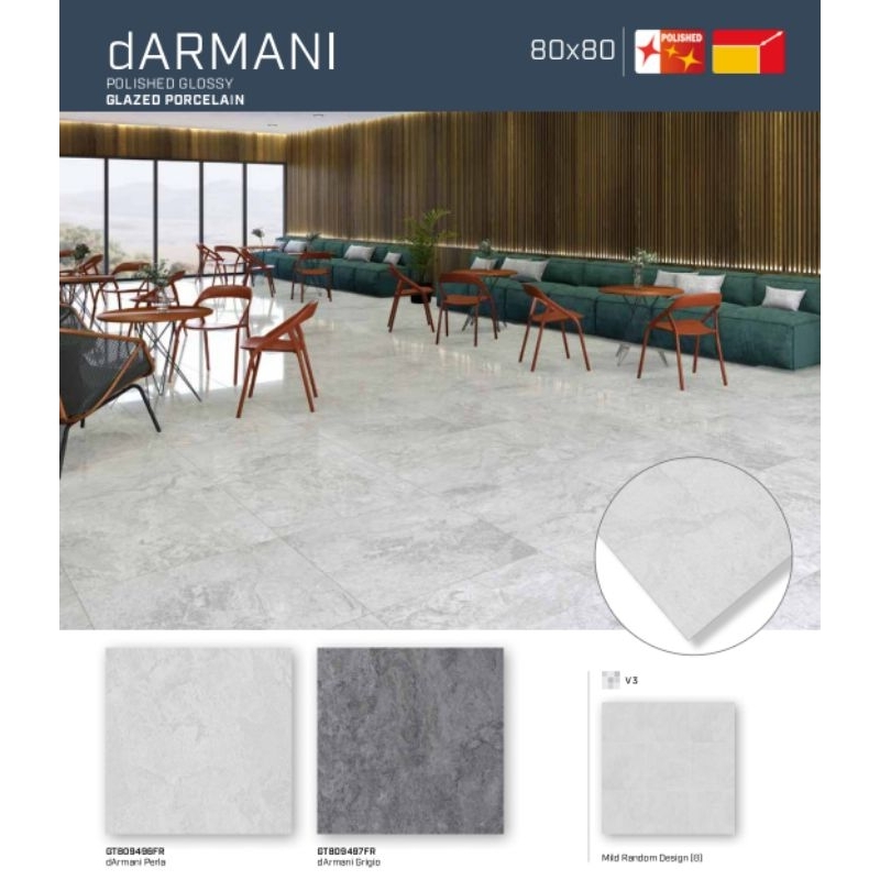 Jual Roman Granit dArmani Perla/Grigio Glossy Ukuran 80x80cm | Shopee ...