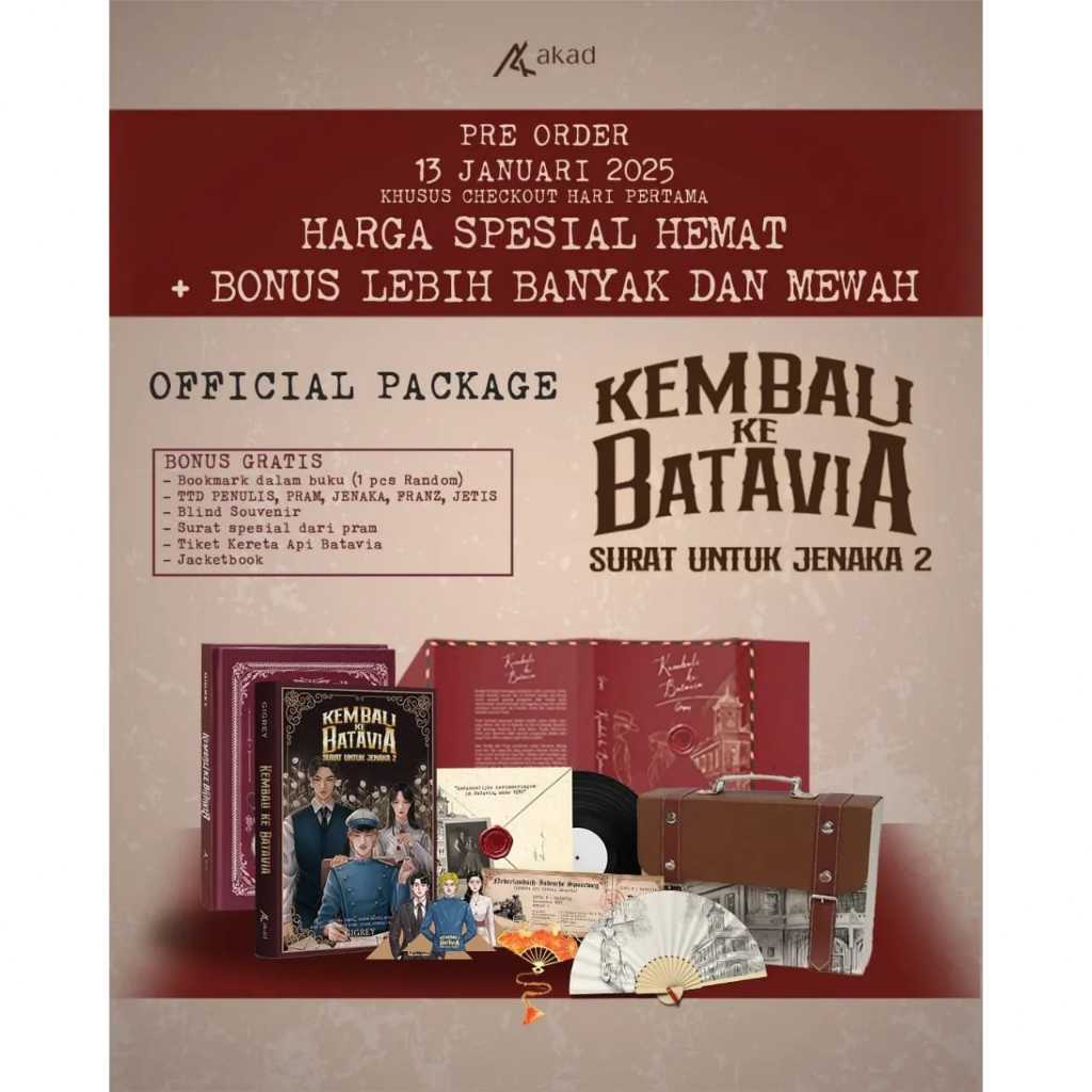 Jual Novel Kembali Ke Batavia & Surat Untuk Jenaka By Gigrey II Baper ...
