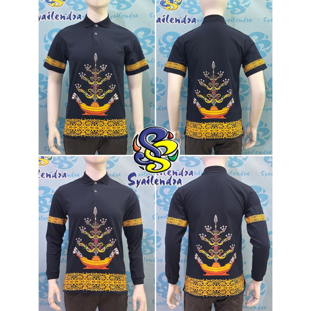 Jual Motif Dayak Batang Garing Navy | Shopee Indonesia