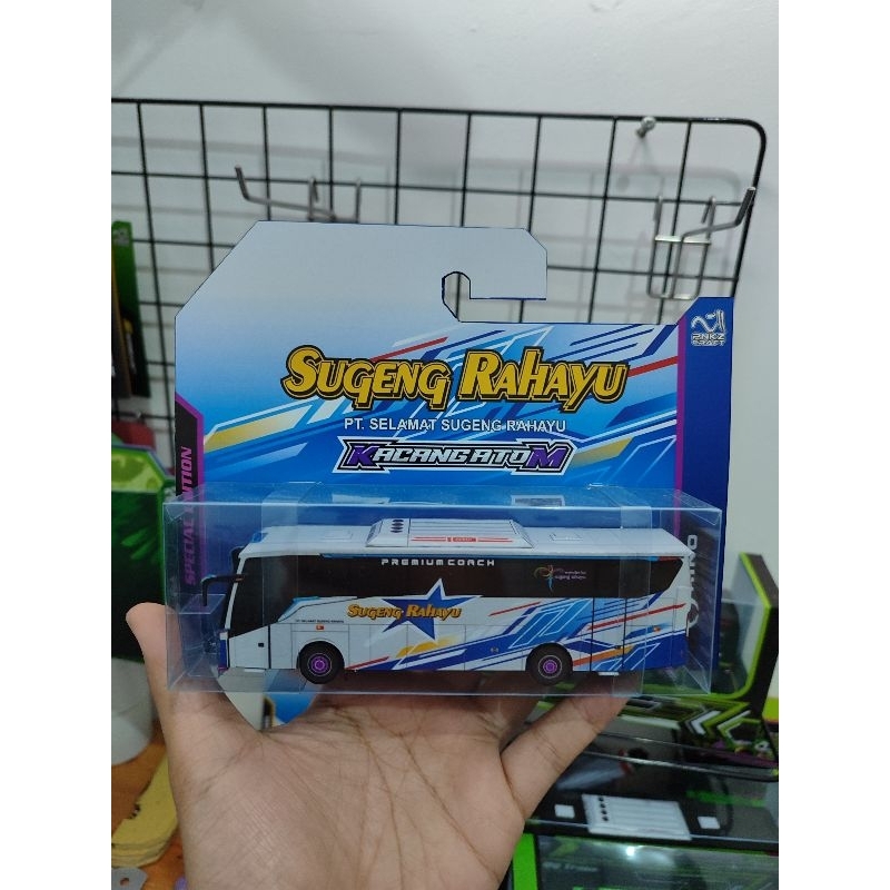 Jual Miniatur Bus Karton Sugeng Rahayu new Kacang Atom 7129 skala 1:87 ...
