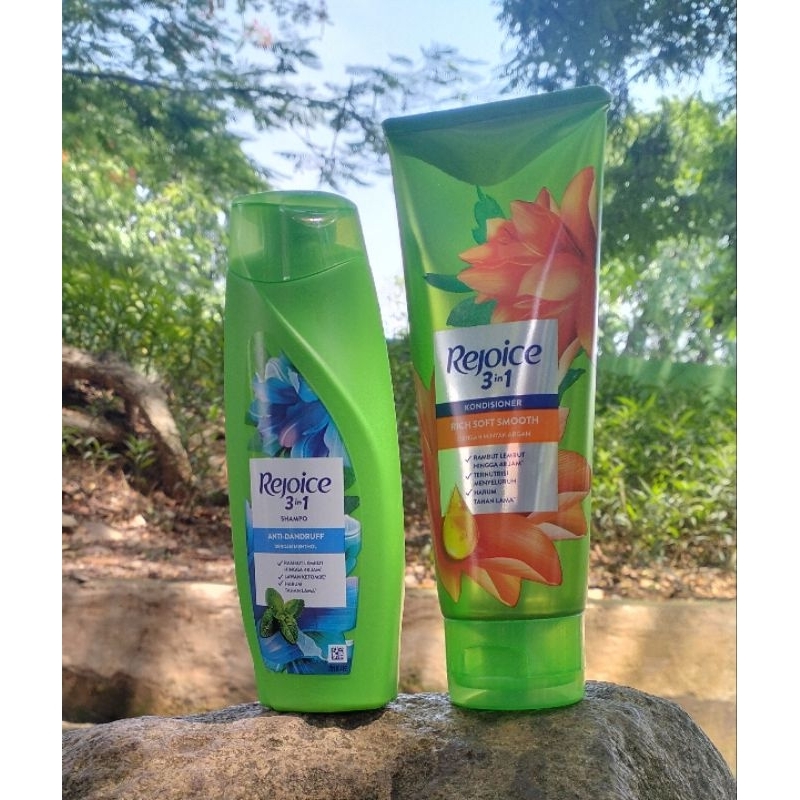 Jual Rejoice shampoo anti ketombe 150ml + Rejoice Kondisioner rich 150ml(paket) | Shopee Indonesia