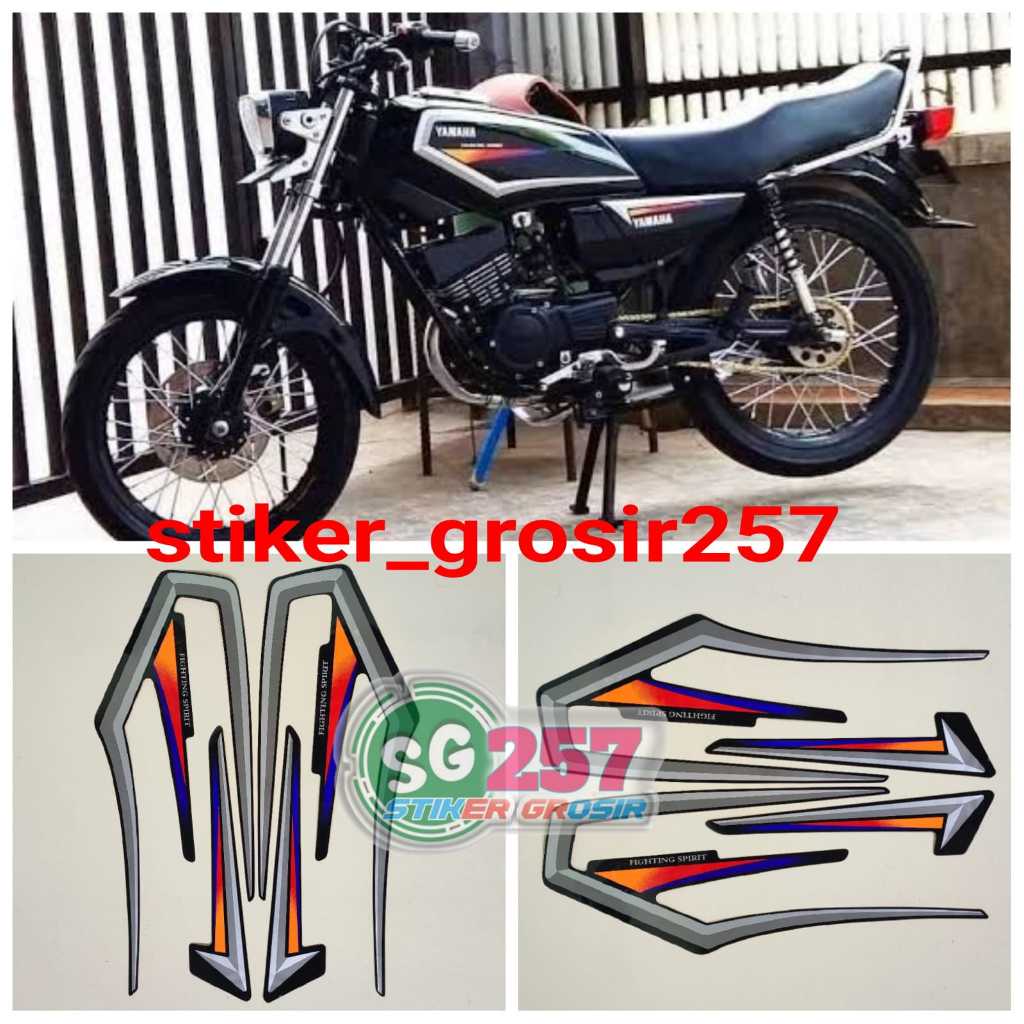 Jual STIKER STRIPING LIS RX KING 2000 2001 FULL SET HITAM HIJAU SILVER ...