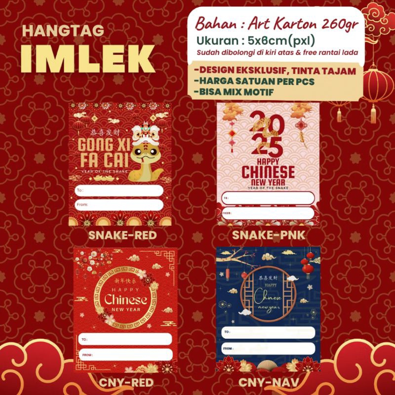 Jual Hang Tag IMLEK Thank You Card CHINESE NEW YEAR 2025 | Shopee Indonesia