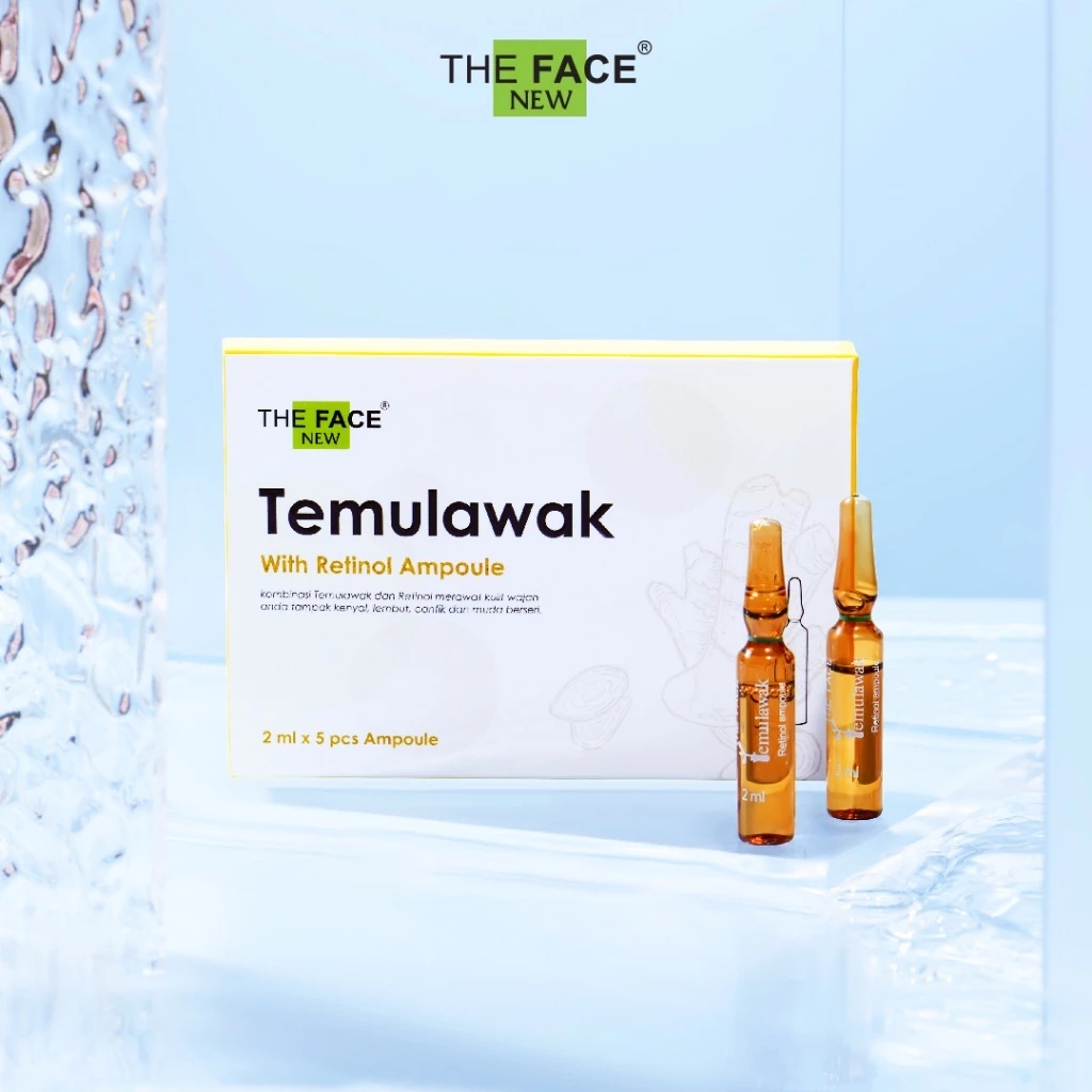 Jual [BPOM] THE FACE Temulawak Ampoule Serum 2ml*5pcs | With Retinol ...