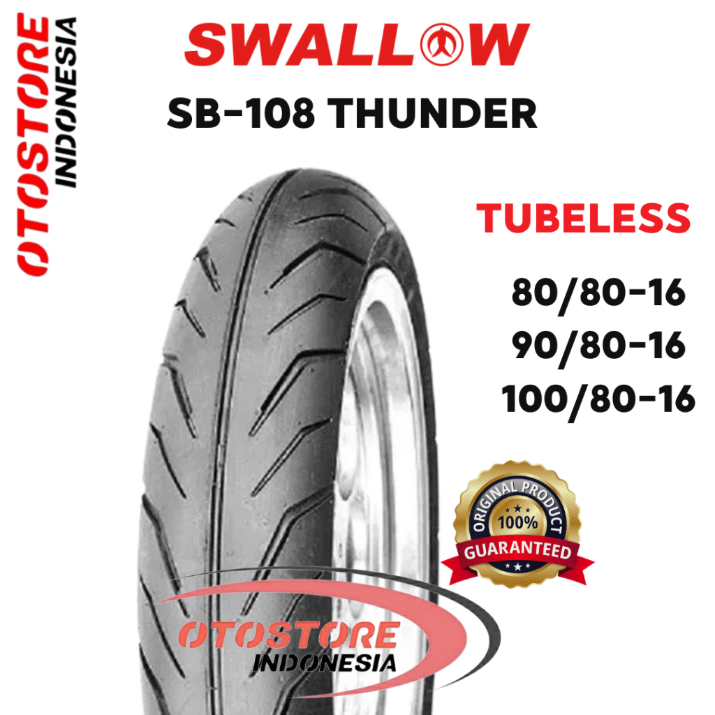 Jual Ban Luar Motor Swallow SB-108 THUNDER 80/80 90/80 100/80 RING 16 ...