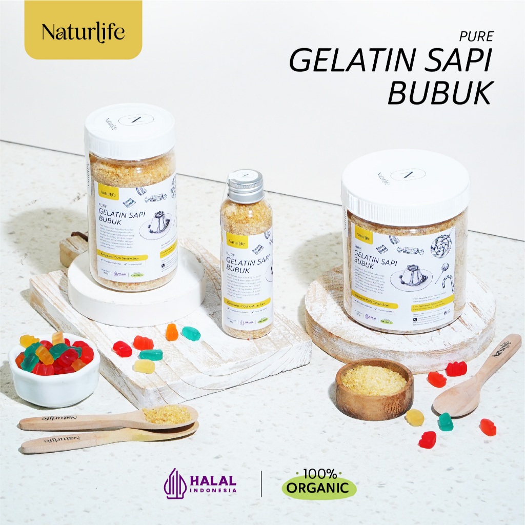 Jual GELATIN SAPI BUBUK DARI NATURLIFE / GELATIN HALAL / GELATIN BUBUK ...