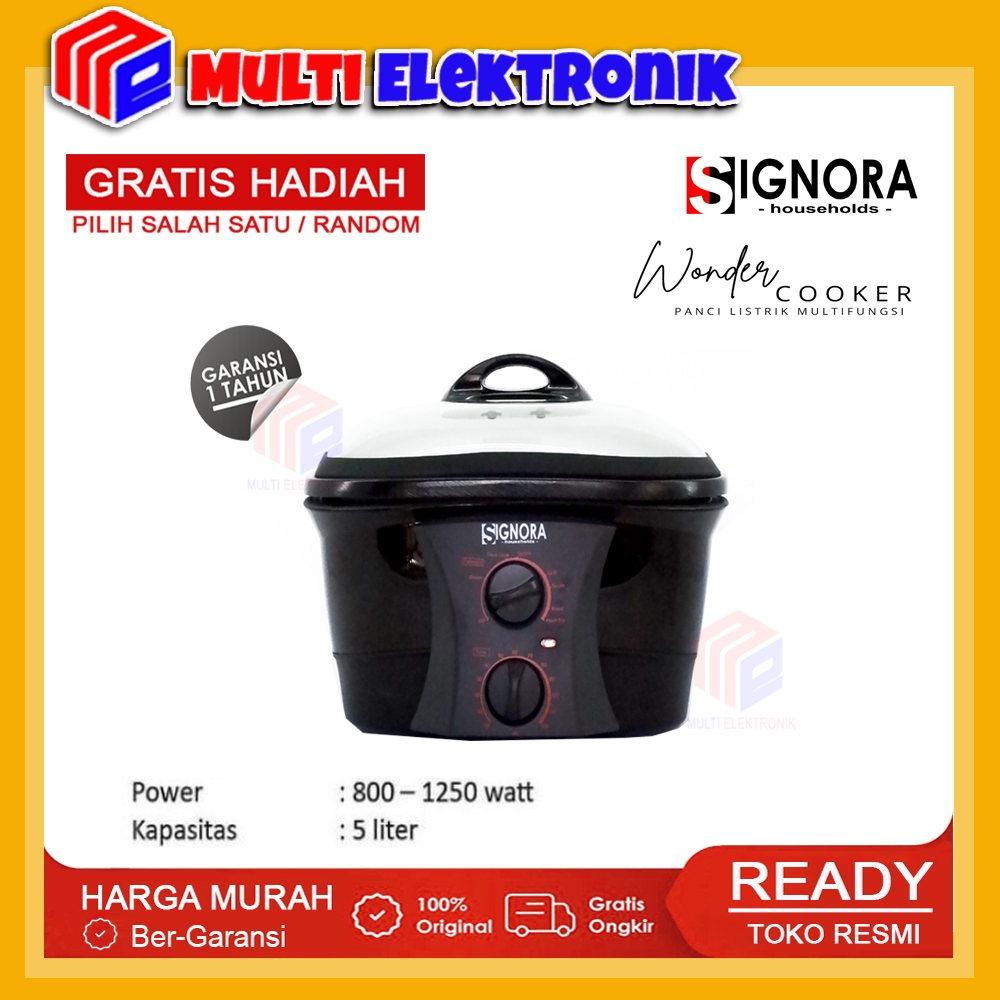 Jual Signora New Wonder Cooker - Panci Listrik Multifungsi Kapasitas 5 ...