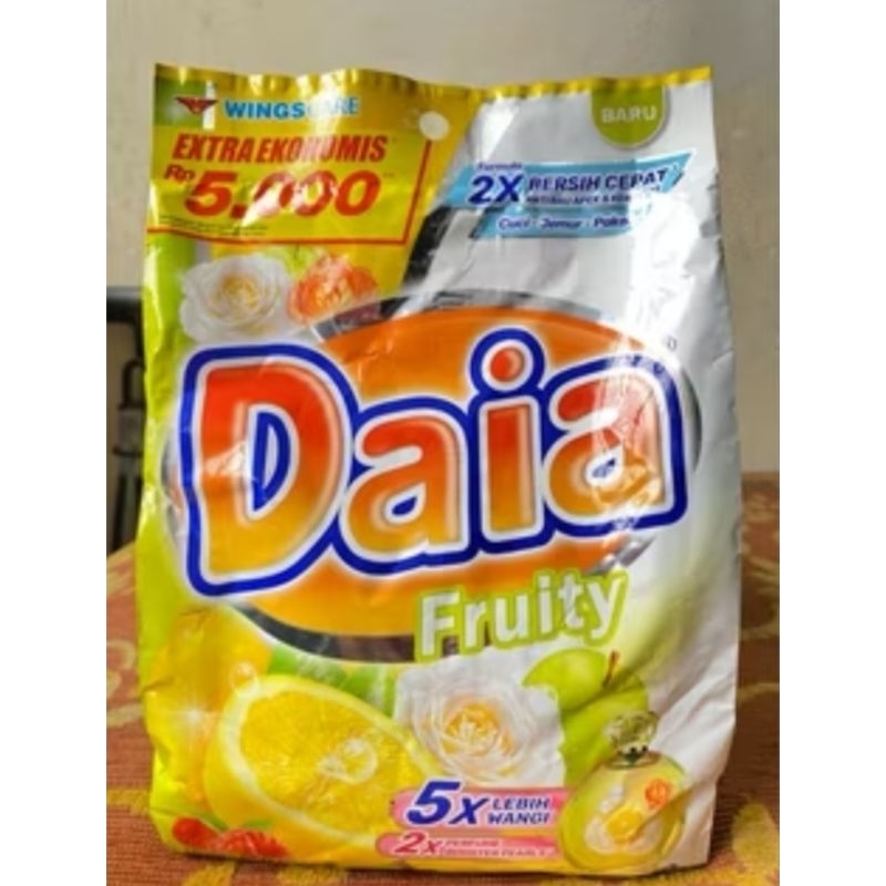 Jual DAIA DETERJEN BUBUK KEMASAN 5000 UKURAN 245 GRAM | Shopee Indonesia