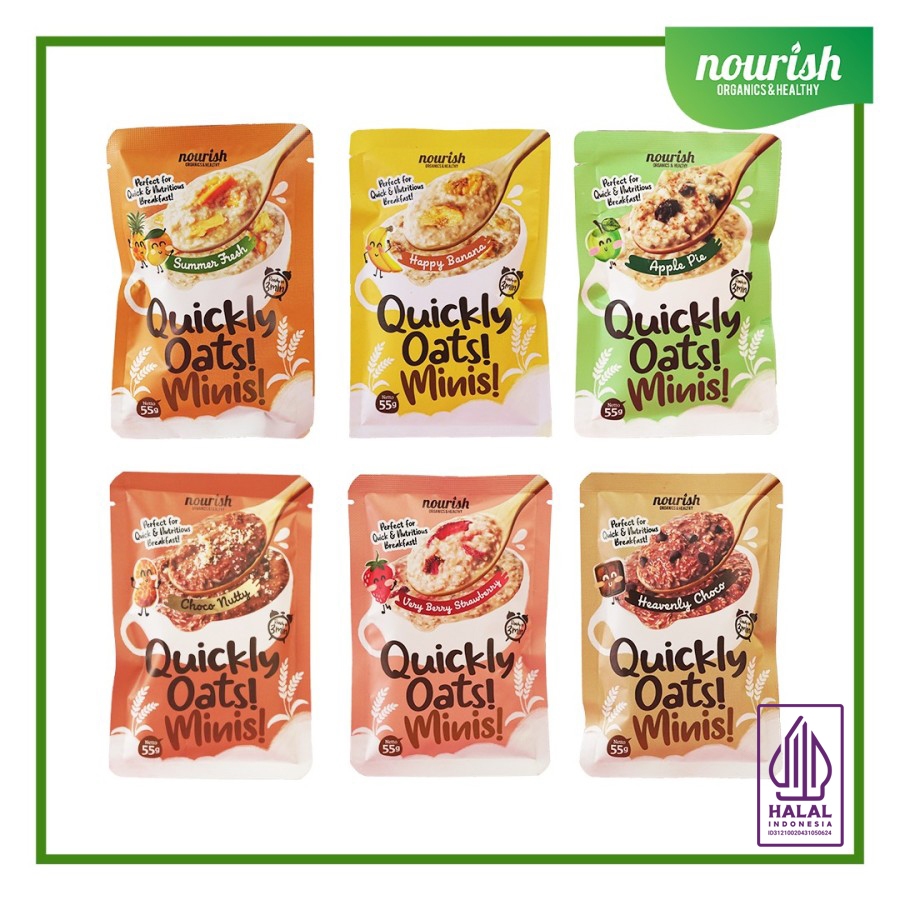 Jual PAKET BUNDLING Quickly Oats! Minis! Instant Oatmeal Isi 6 Varian ...