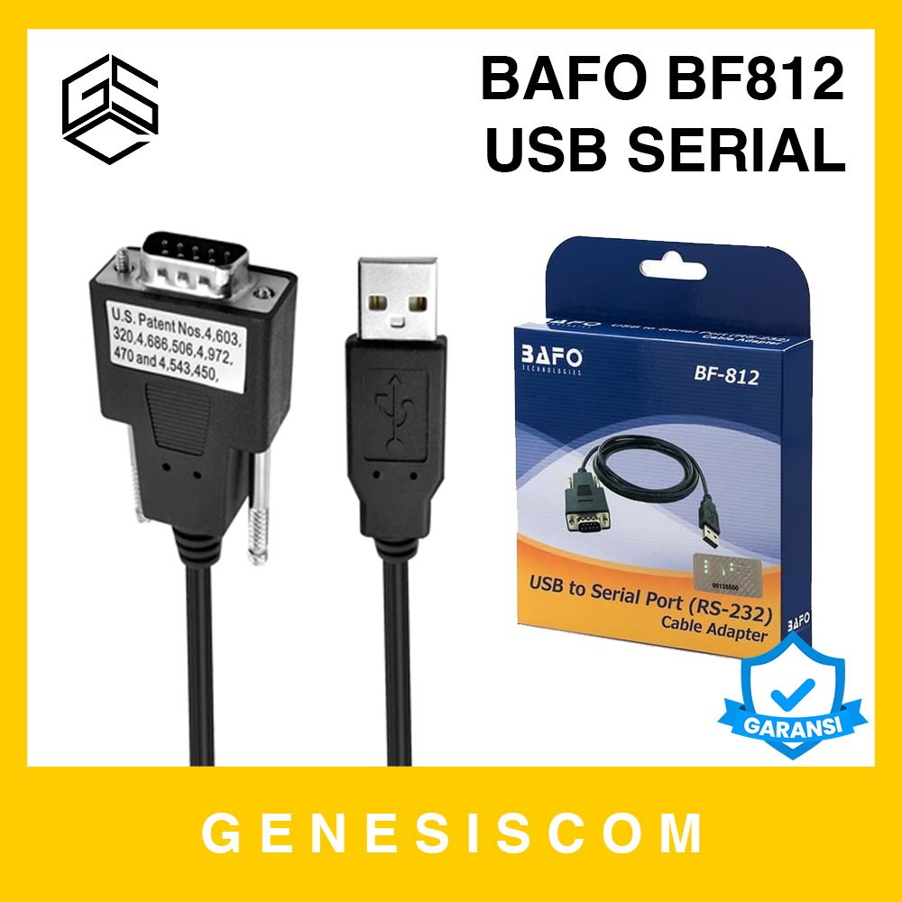 Jual Kabel USB to Serial RS232 DB9 BAFO BF812 Male to Male 9 Pin 9Pin ...